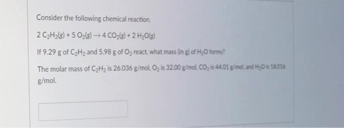 Solved Consider the following chemical reaction. | Chegg.com