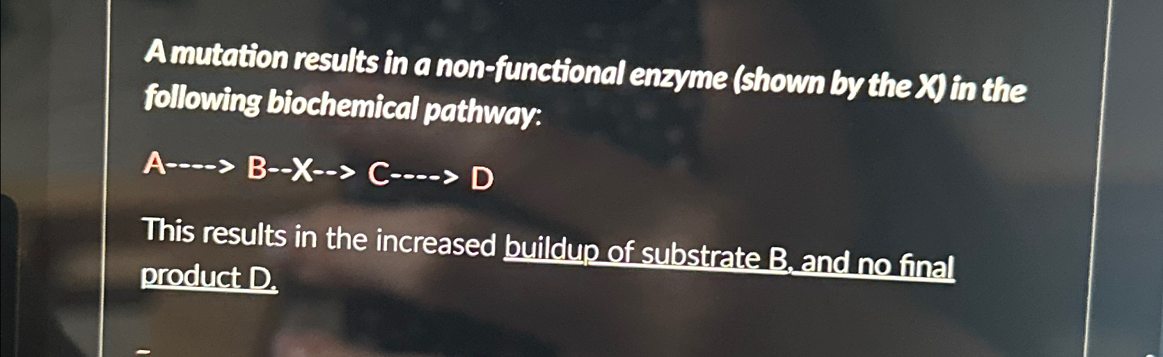 Solved A mutation results in a non-functional enzyme (shown | Chegg.com