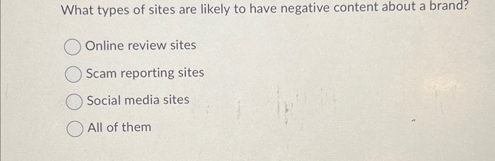 Solved What types of sites are likely to have negative | Chegg.com