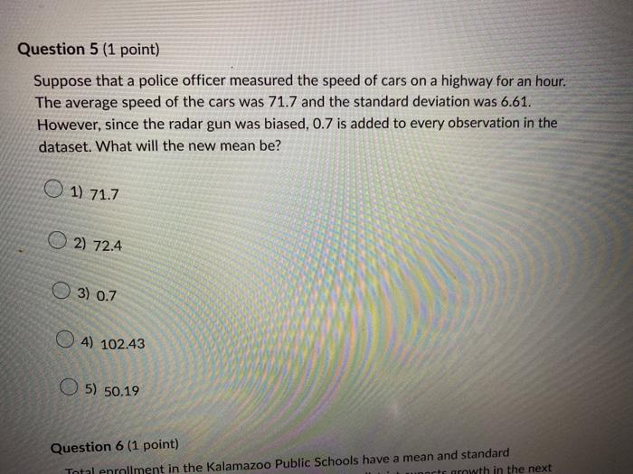 Solved Suppose that a police officer measured the speed of | Chegg.com