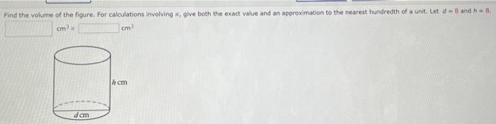 [Solved]: Find the volume of the figure. For calculations i