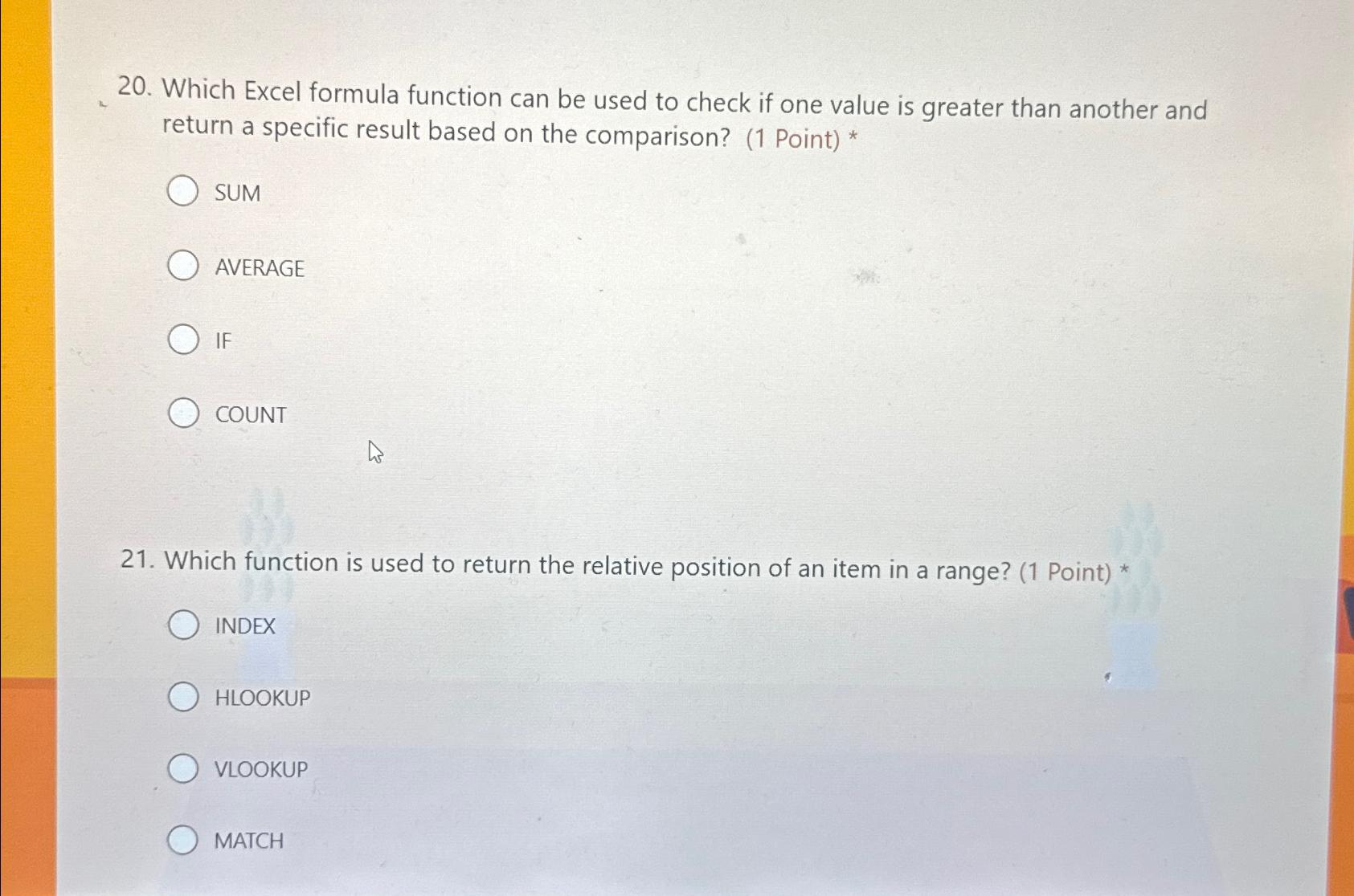 Solved Which Excel formula function can be used to check if | Chegg.com