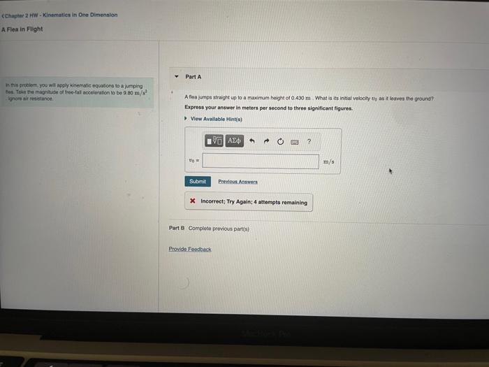 Solved ¿Chapter 2 HW - Kinsmatica in One Dimenalon A Flea in | Chegg.com