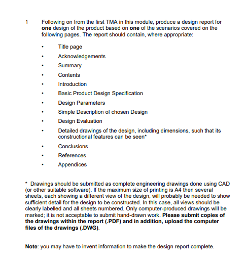 Solved 1 ﻿Following on from the first TMA in this module, | Chegg.com