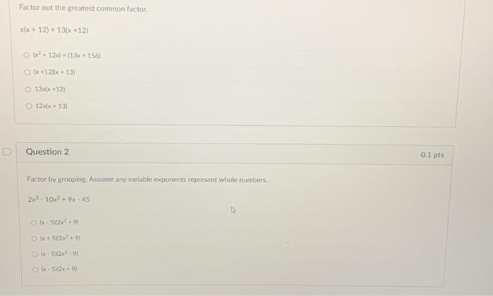 Solved Factor the trinomial, or state that the trinomial is | Chegg.com