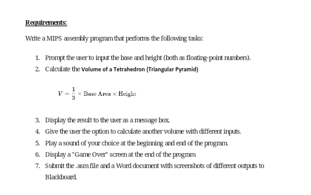 Solved Recruirements:Write a MIPS assembly program that | Chegg.com