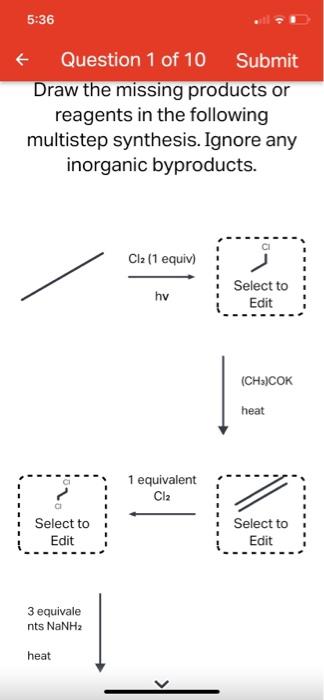 Solved Hello! Please help with these synthesis questions! | Chegg.com