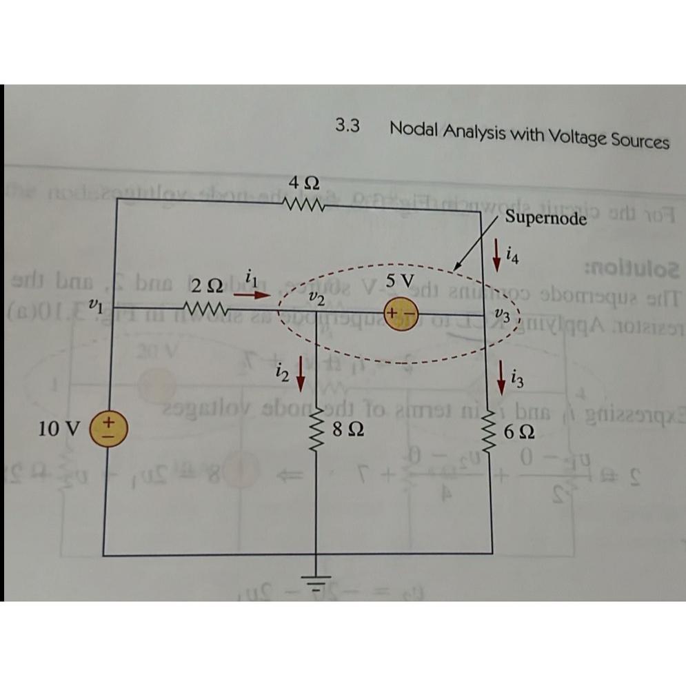 3.3 ﻿Nodal Analysis with Voltage Sources | Chegg.com