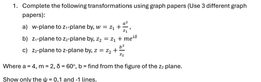 Solved Complete the following transformations using graph | Chegg.com