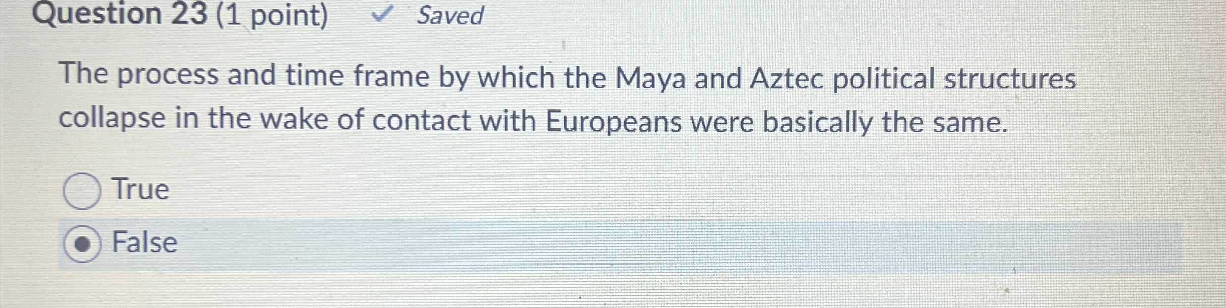 Solved Question 23 (1 ﻿point) ﻿SavedThe process and time | Chegg.com