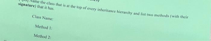 Solved signature) that class that is at the top of every | Chegg.com