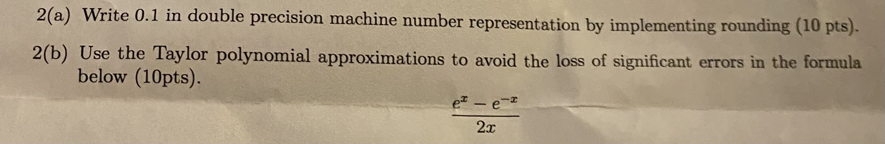 Solved 2(b) ﻿Use the Taylor polynomial approximations to | Chegg.com
