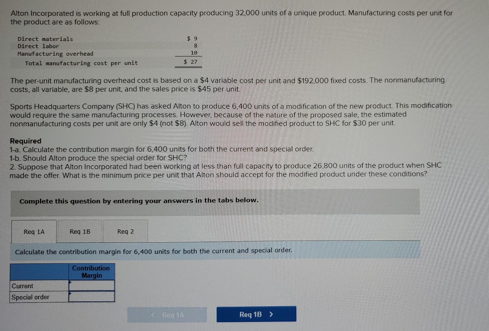 Solved Alton Incorporated is working at full production | Chegg.com