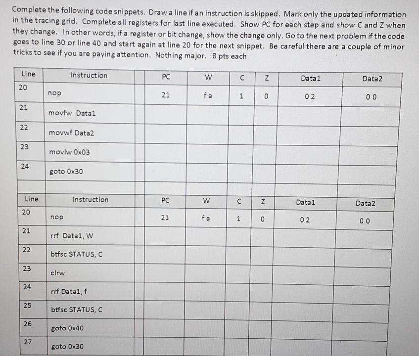 Solved Complete the following code snippets. Draw a line if | Chegg.com