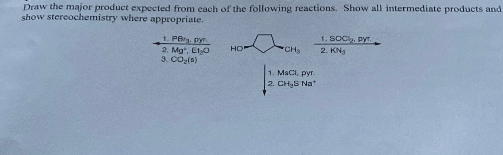 Solved Draw the major product expected from each of the | Chegg.com