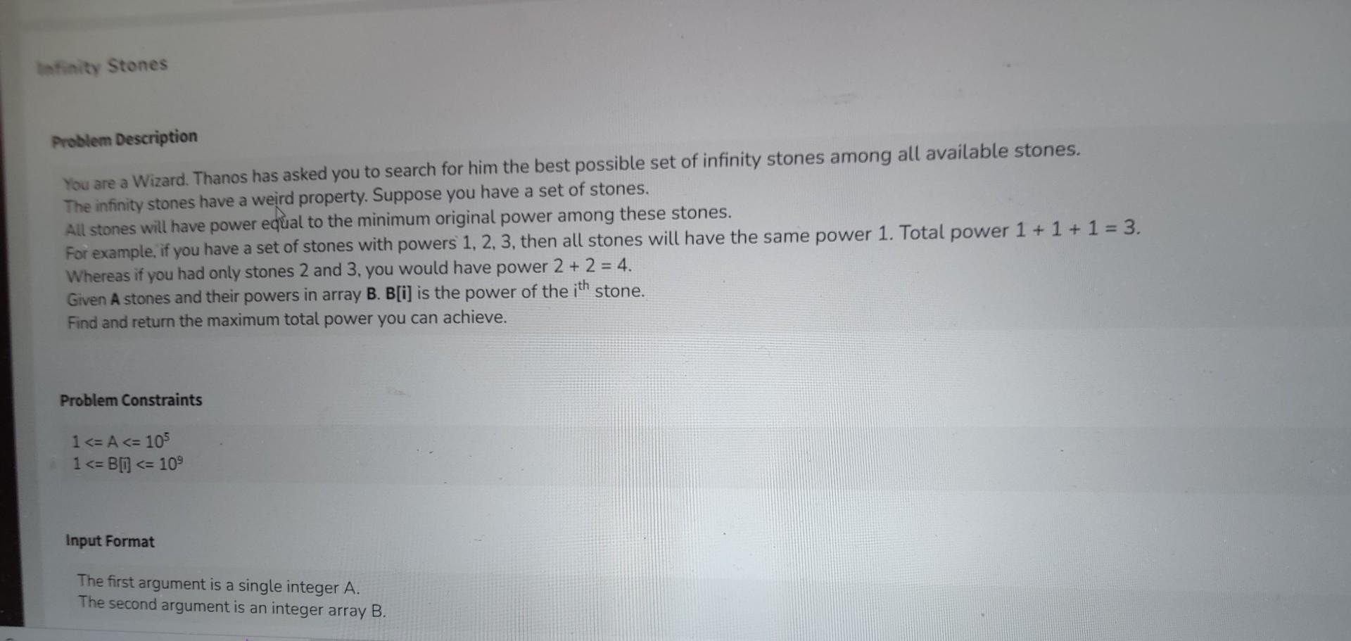 Solved Problem Description You are a Wizard. Thanos has | Chegg.com