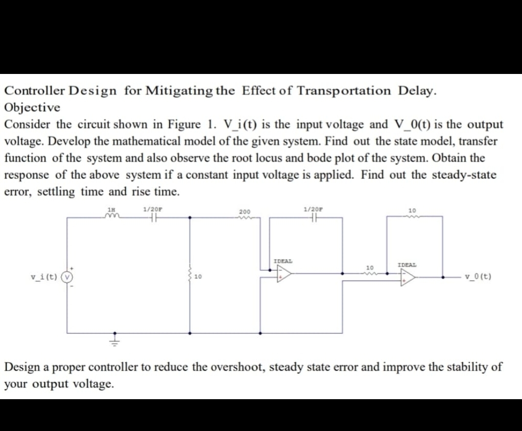Solved Controller Design for Mitigating the Effect of | Chegg.com