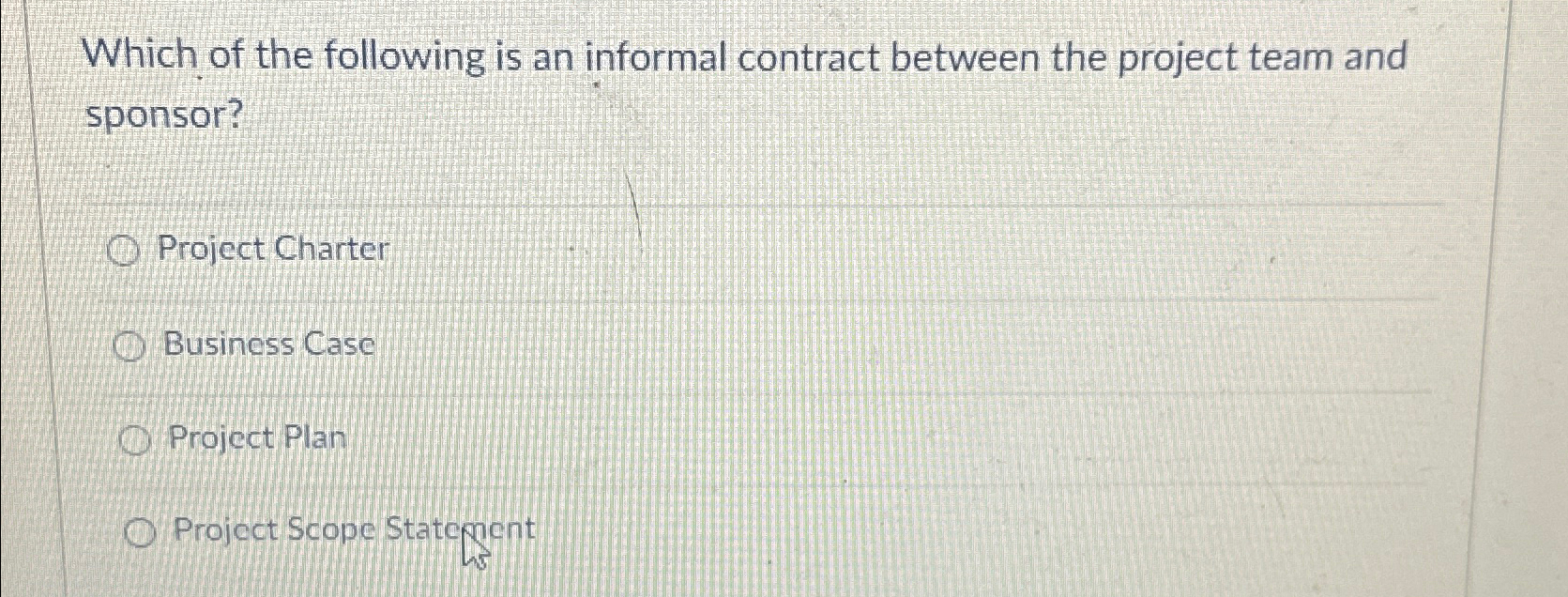 Solved Which of the following is an informal contract | Chegg.com