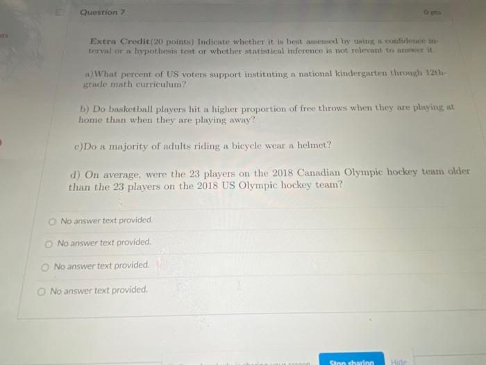 Solved Extra Crodit (20 points) Indicate whether it is best | Chegg.com