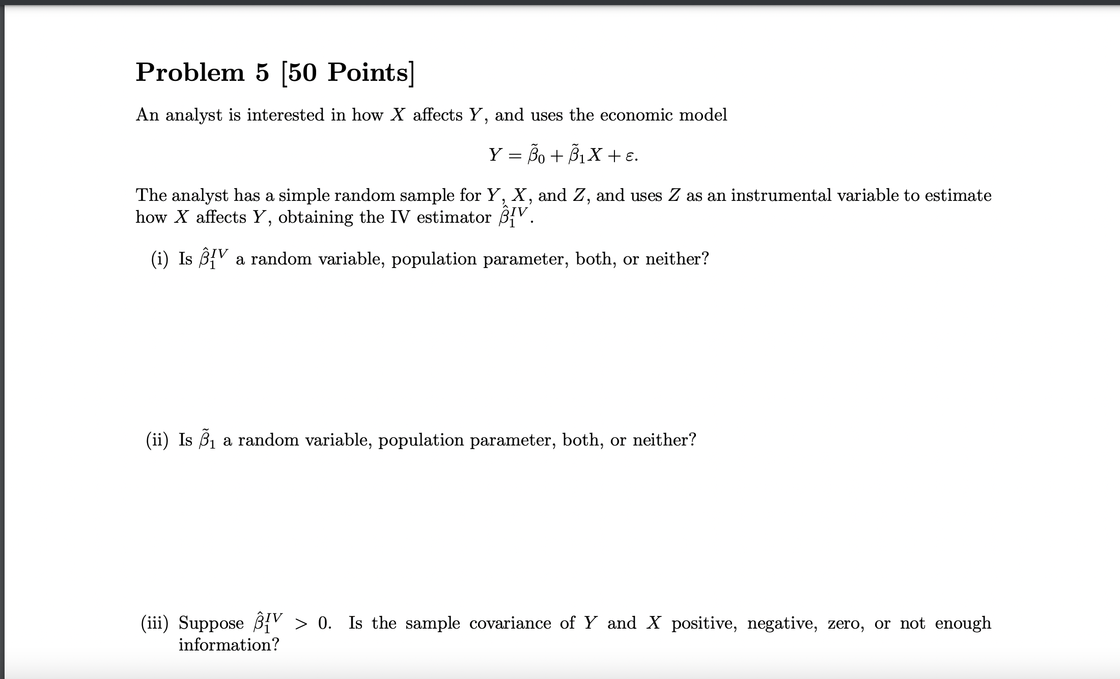 Solved Problem 5 [50 ﻿Points]An analyst is interested in how | Chegg.com
