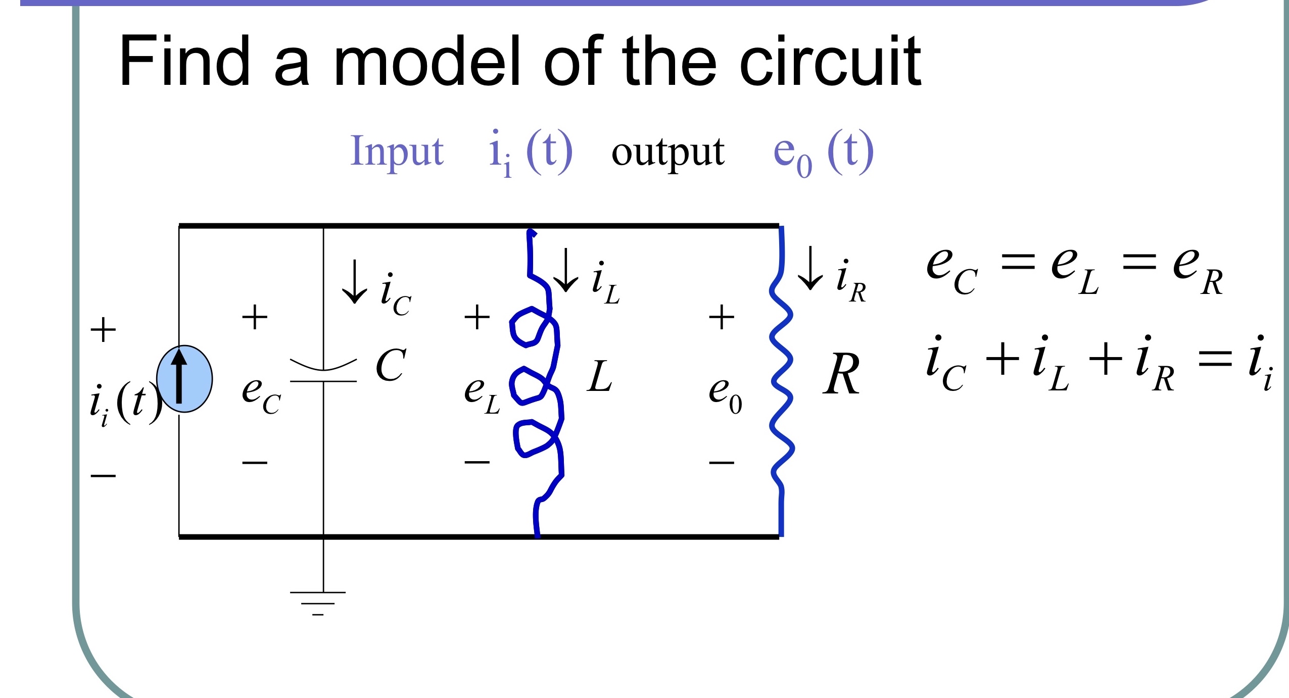 Find a model of the circuit | Chegg.com