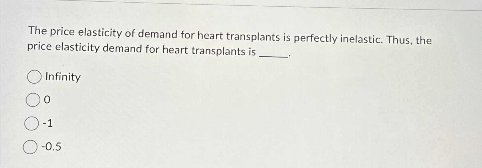 Solved The price elasticity of demand for heart transplants | Chegg.com
