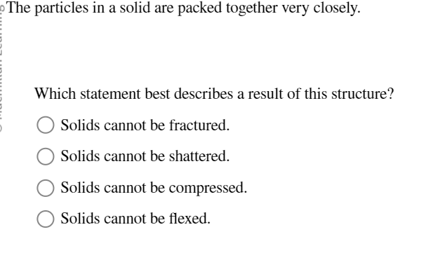 Solved The particles in a solid are packed together very | Chegg.com