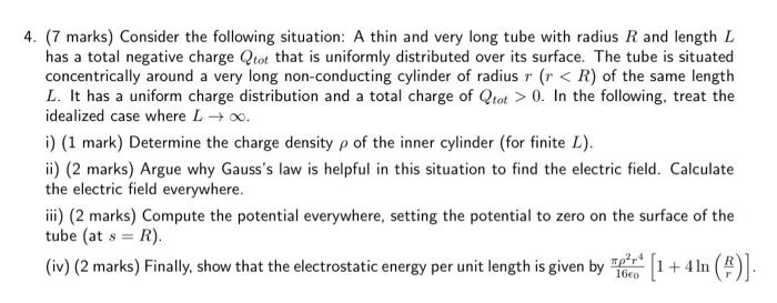 Solved 4. (7 marks) Consider the following situation: A thin | Chegg.com