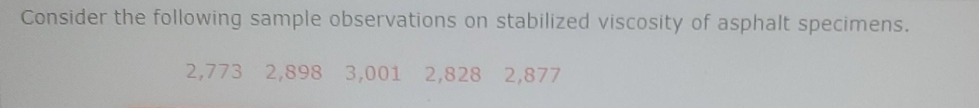 Solved Consider the following sample observations on | Chegg.com