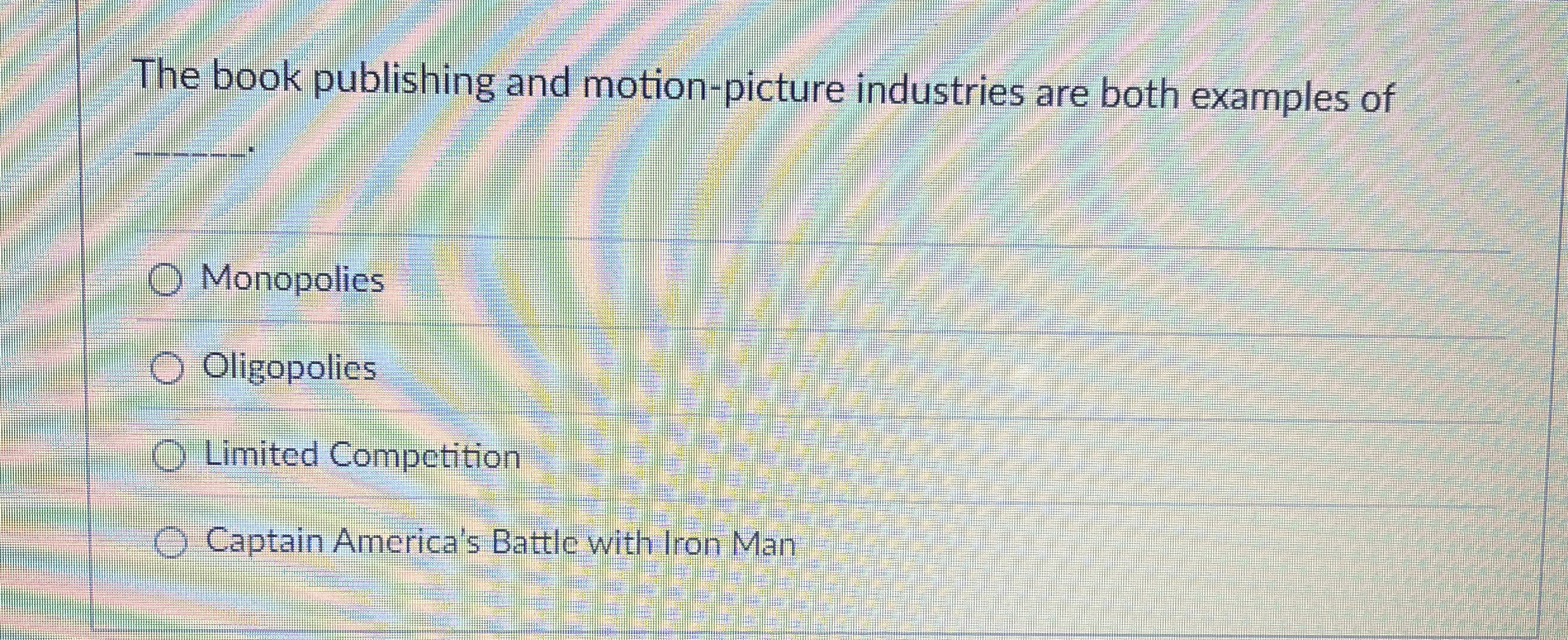 Solved The book publishing and motion-picture industries are | Chegg.com