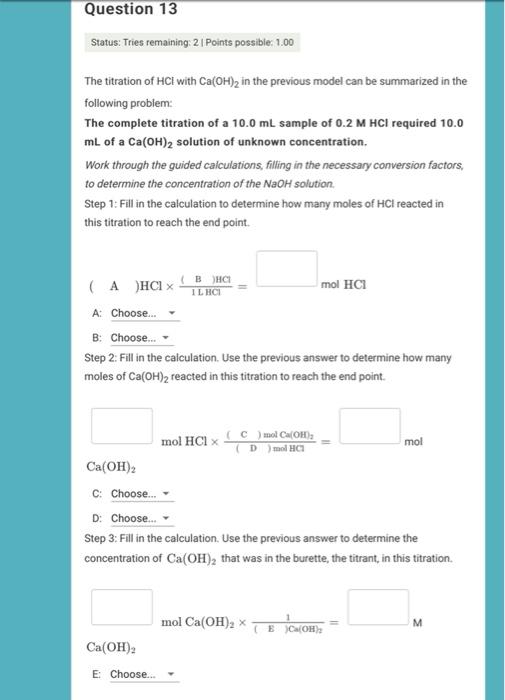 Solved Question 13 Status: Tries remaining: 21 Points | Chegg.com