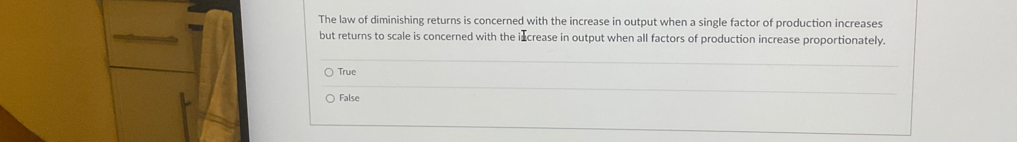 Solved The law of diminishing returns is concerned with the | Chegg.com