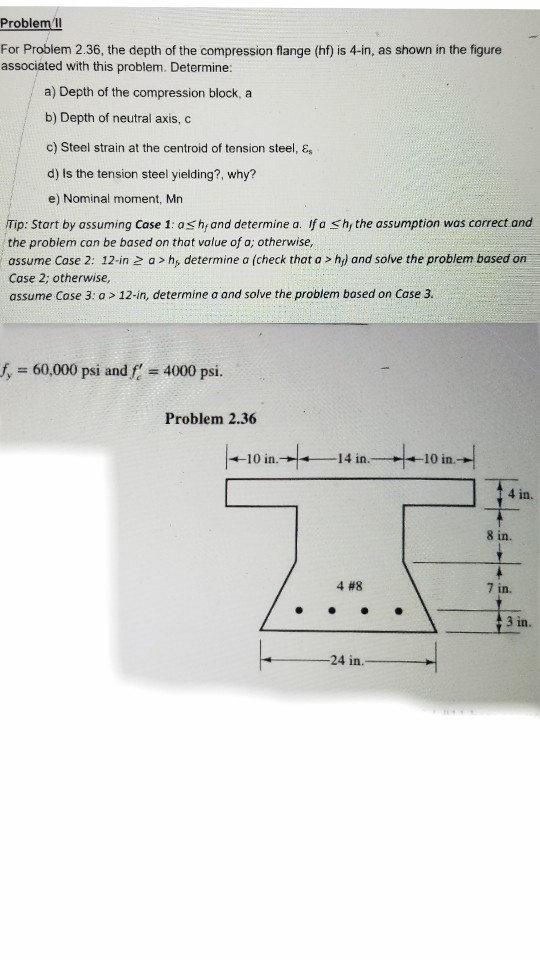 Solved Problem (11 For Problem 2.36, the depth of the | Chegg.com
