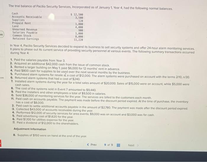 Solved prepare a general ledger, income statement, and | Chegg.com