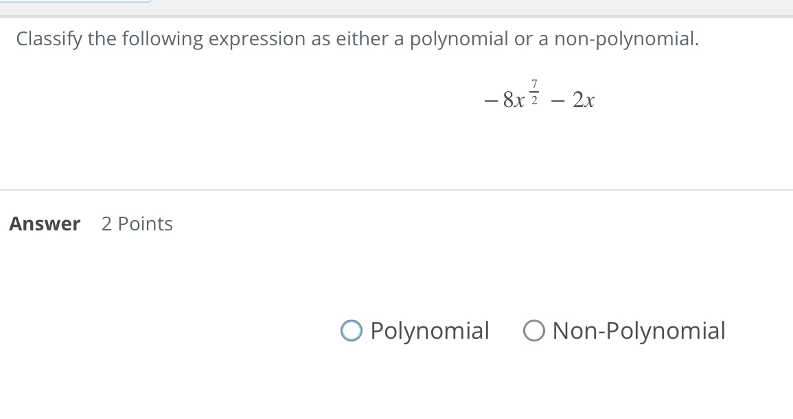 Solved Classify the following expression as either a | Chegg.com
