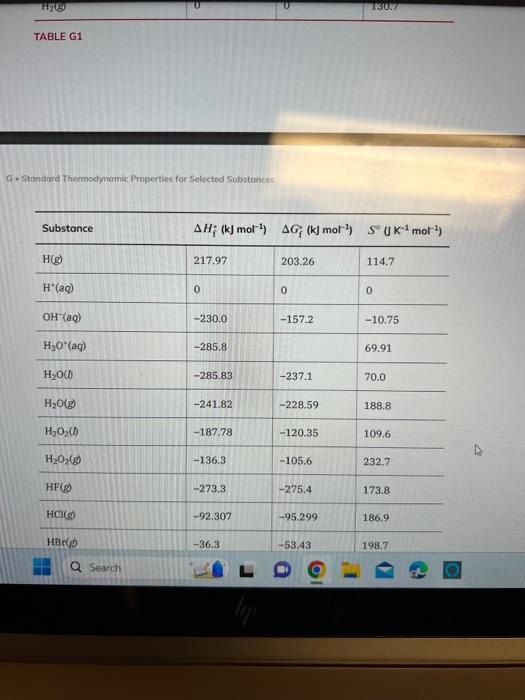 (3) Use the standard entropy data in Appendix G of | Chegg.com