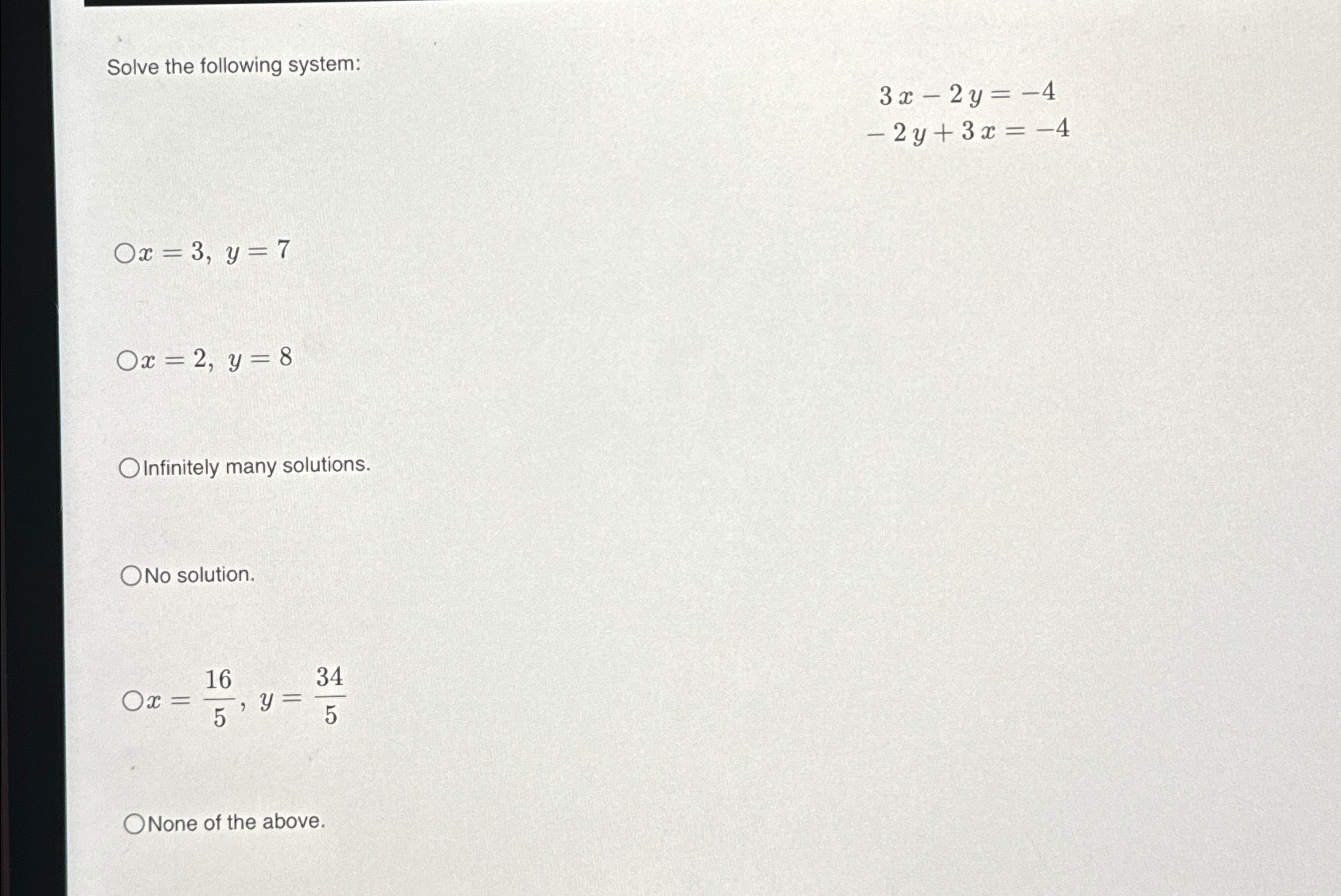Solved Solve the following | Chegg.com