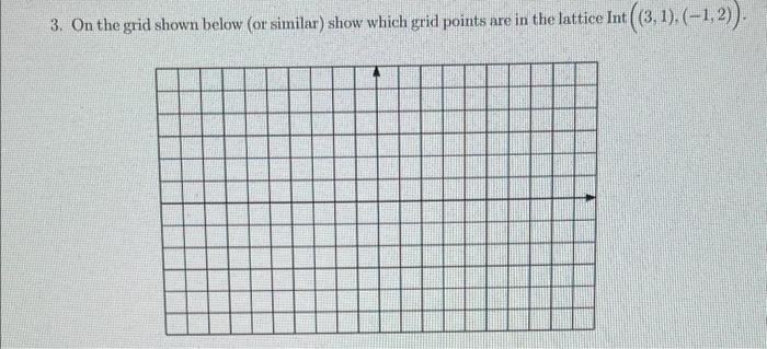 Solved 3. On the grid shown below (or similar) show which | Chegg.com