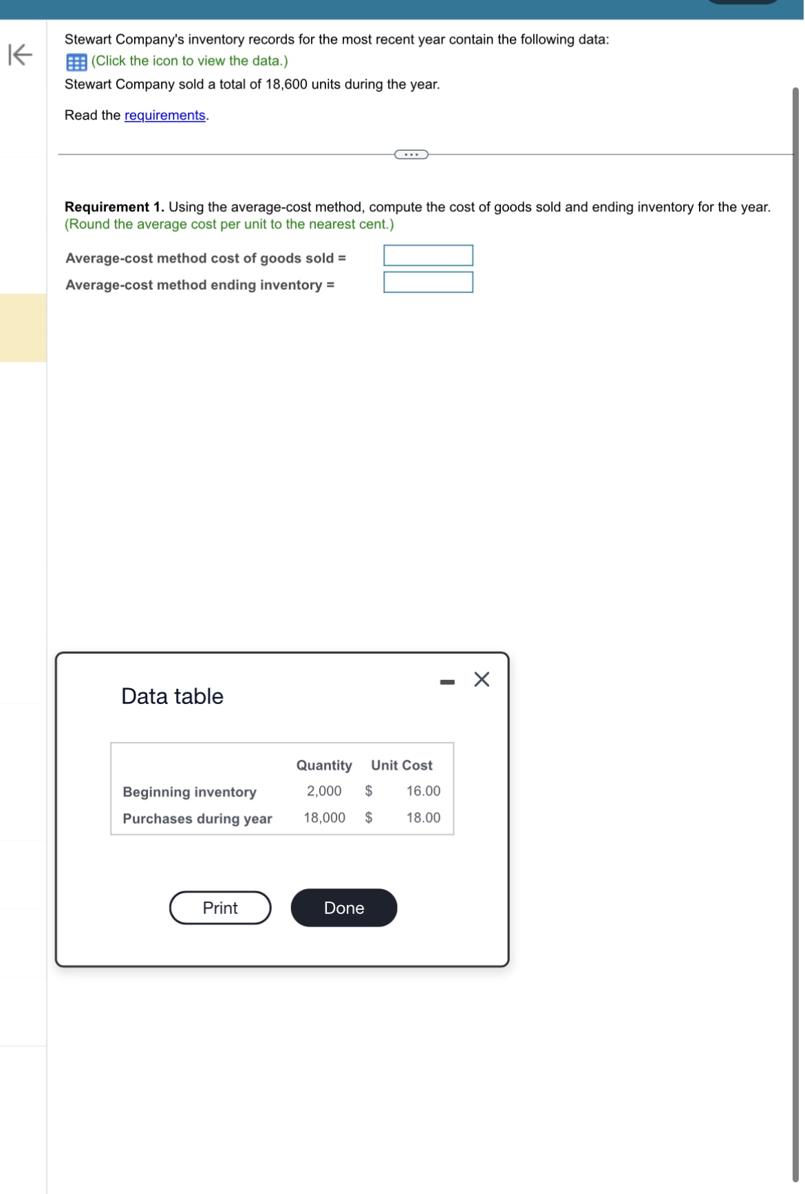 Solved Stewart Company's inventory records for the most | Chegg.com