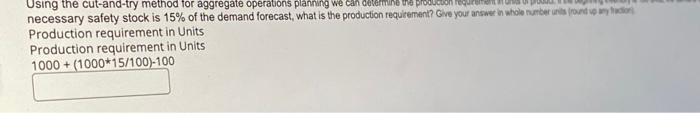 Using the cut-and-try method for aggregate operations | Chegg.com