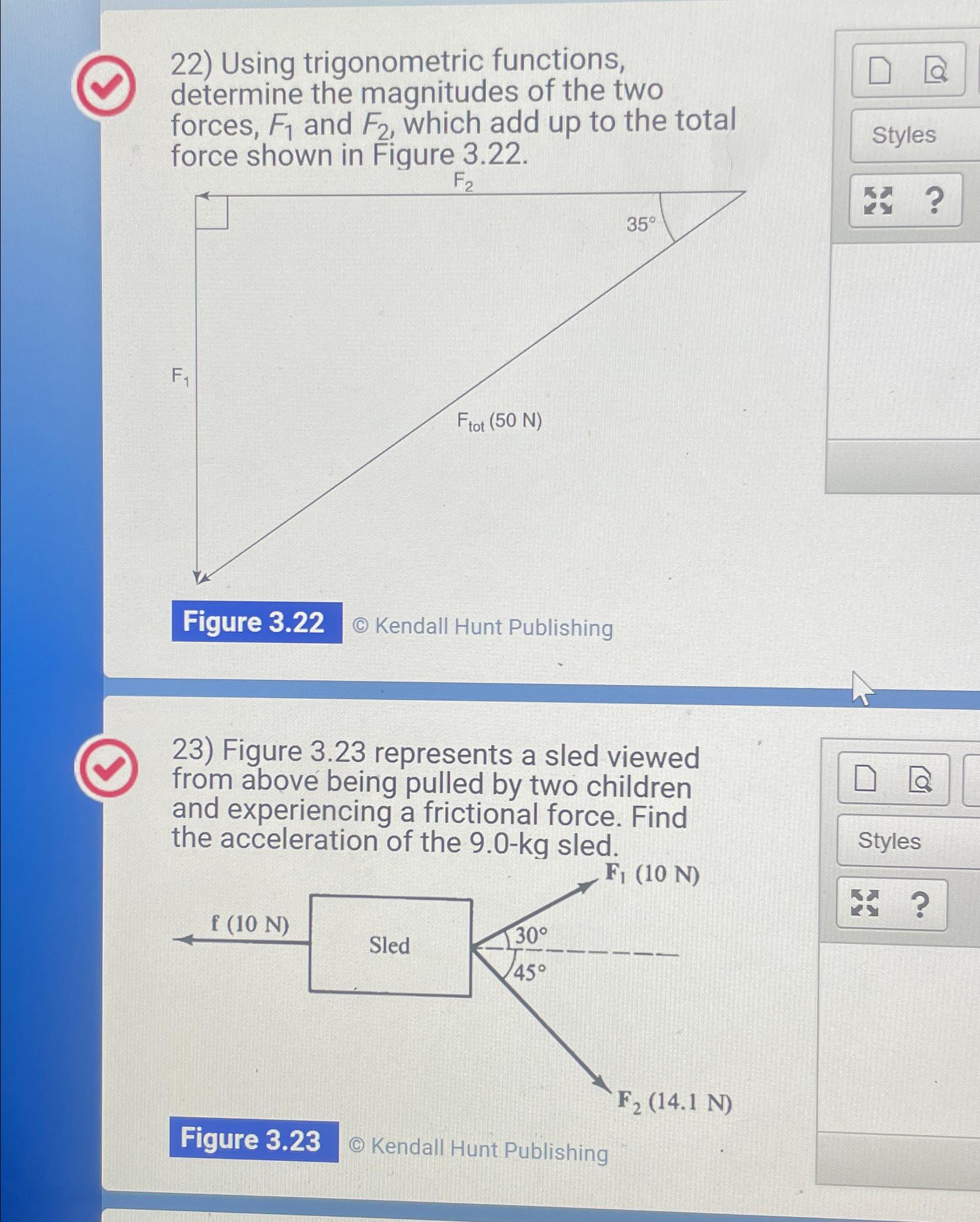 Solved Using trigonometric functions, determine the | Chegg.com