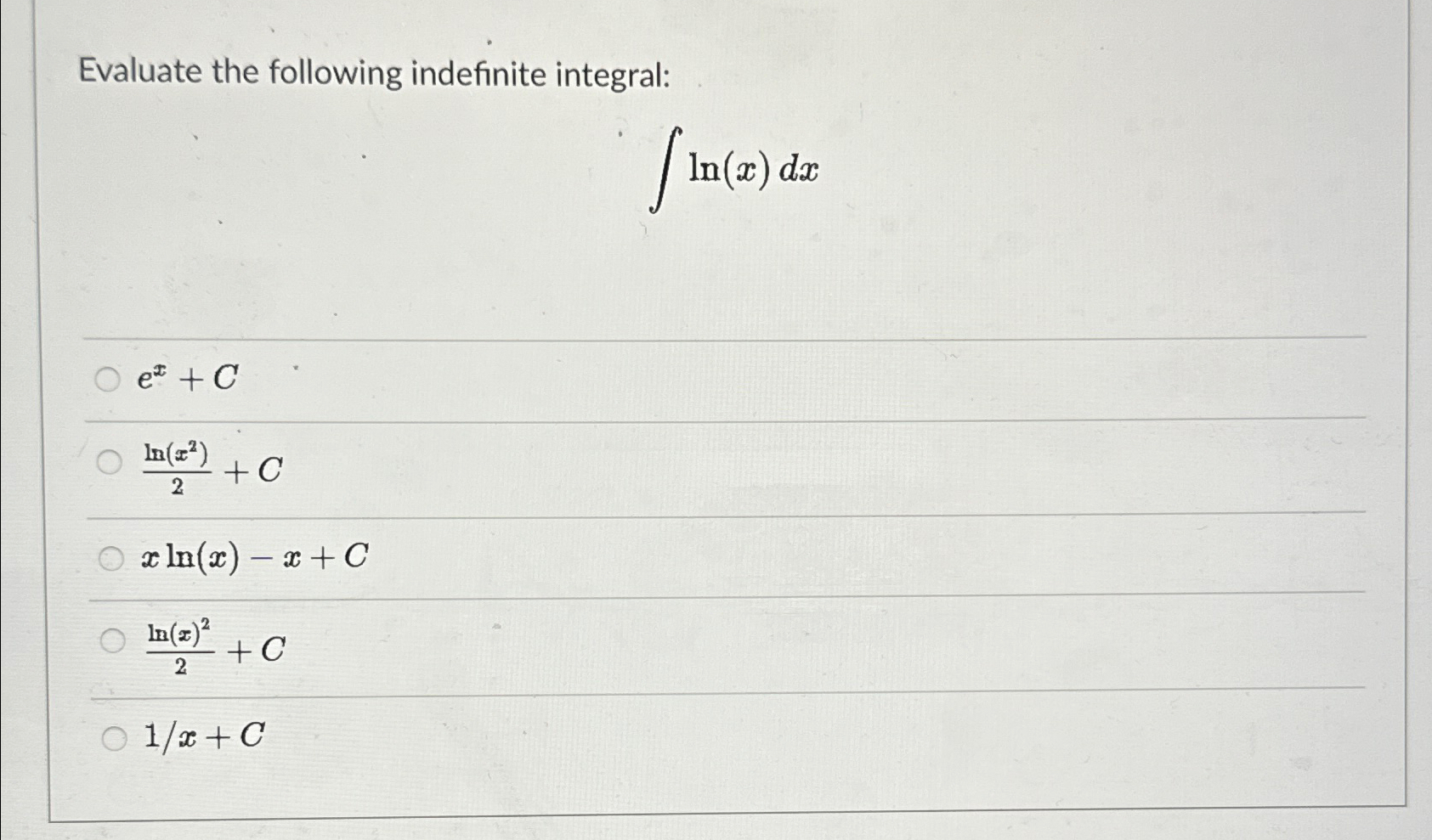 Solved Evaluate the following indefinite | Chegg.com