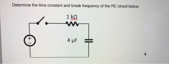 Solved Determine the time constant and break frequency of | Chegg.com