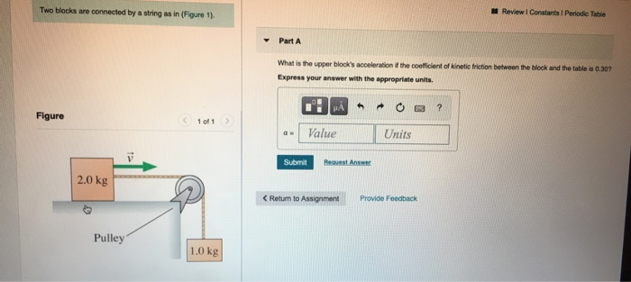 Solved Two blocks are connected by a string as in (Figure | Chegg.com