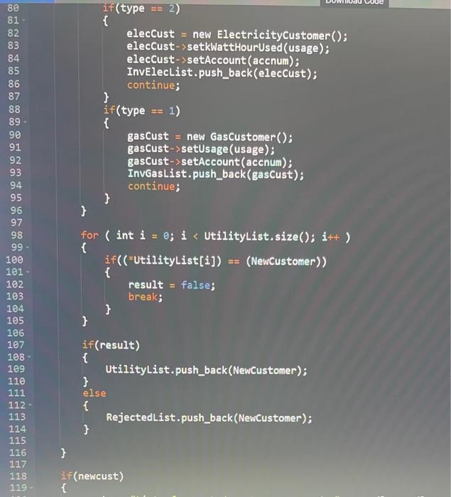 Solved Define an abstract class, called UrilityCustomer, | Chegg.com