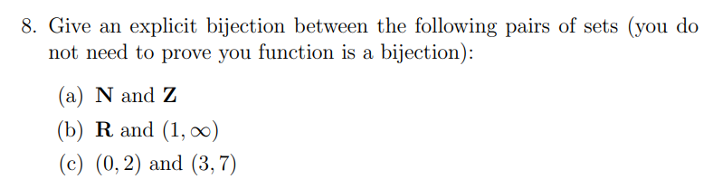Give an explicit bijection between the following | Chegg.com