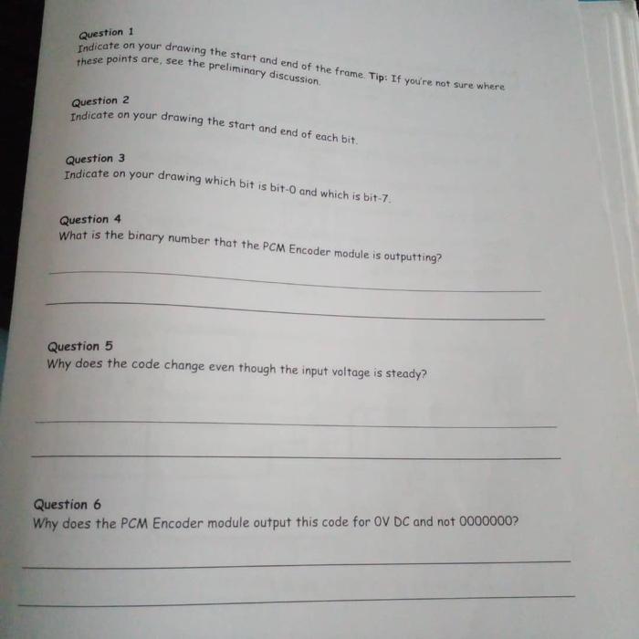 Question 1 Indicate on your drawing the start and end | Chegg.com