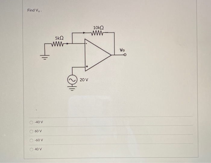 Solved Identify the type of ideal op amp circuit shown | Chegg.com