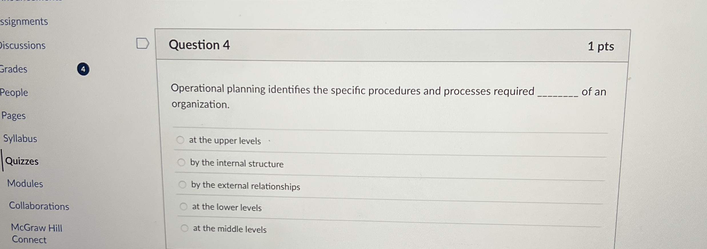 Solved Question 41 ﻿ptsOperational planning identifies the | Chegg.com
