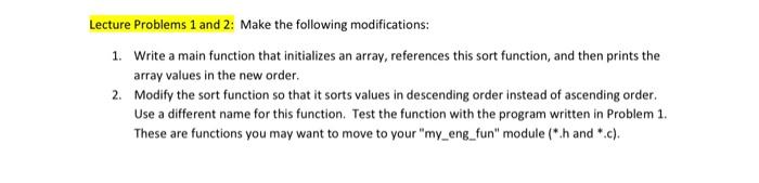 Solved ecture Problems 1 and 2: Make the following | Chegg.com